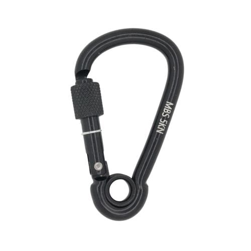 5kN Black Asymmetric Screwgate Hook – Rope And Rigging LTD