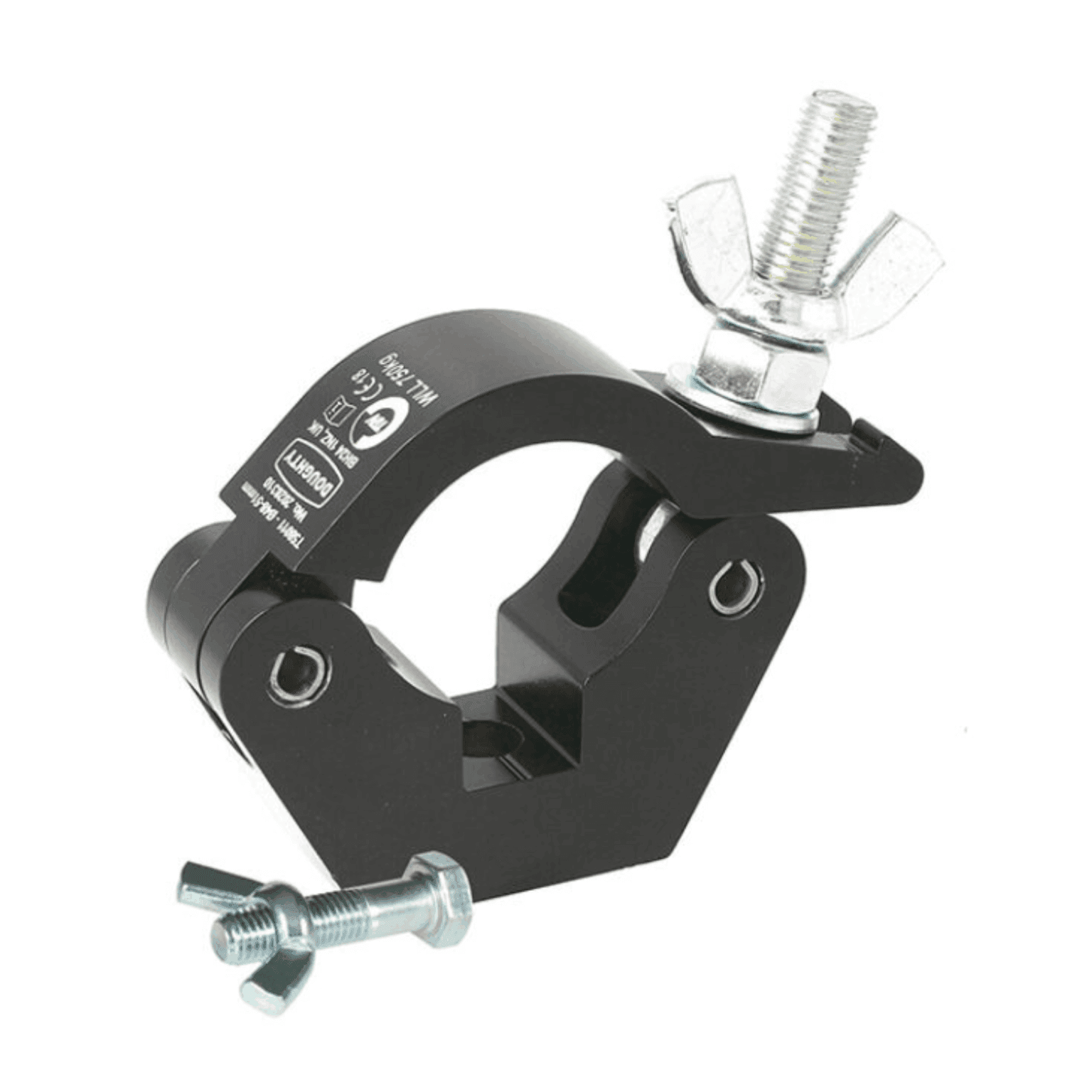 Slimline Black Doughty Hook Clamp With M12 Bolt 750kgs – Rope And ...